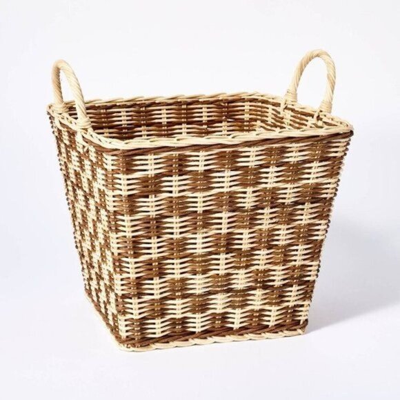 Studio McGee | Accents | Studio Mcgee Square Checker Rattan Basket ...